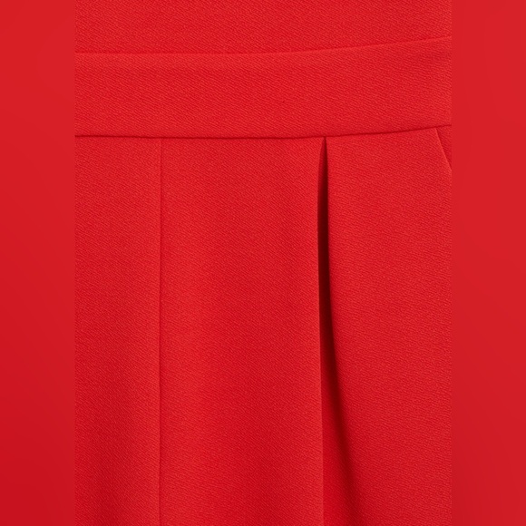 Mango | Pants & Jumpsuits | Mng Mango Red Flowy Long Jumpsuit | Poshmark